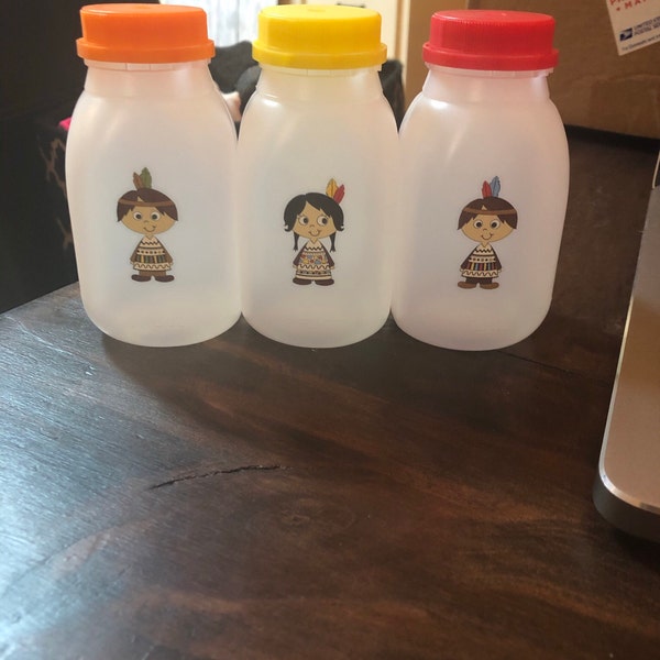 15 CUTE HEART Cups for Kids!!! Plastic Milk Bottles With Lids for ...