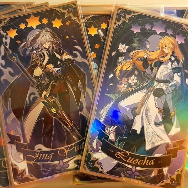 Honkai Star Rail Hologram Cards 14 Pieces, Sparkle, Black Swan, Ruan ...
