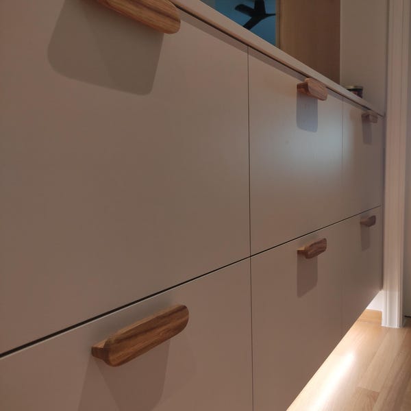 Elegant Long Wood Handles Pulls, Simple Furniture Hardware, Dresser ...
