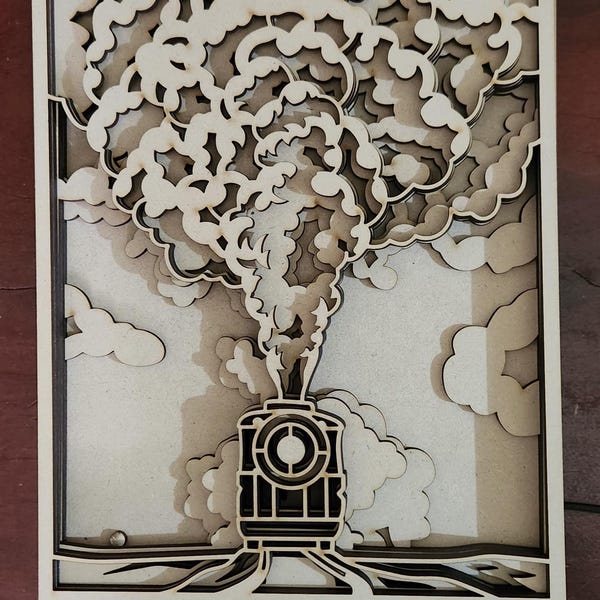 Train Multilayer SVG/ Train Cut File/ 3D Layer/ Plywood Cutting/ Paper ...