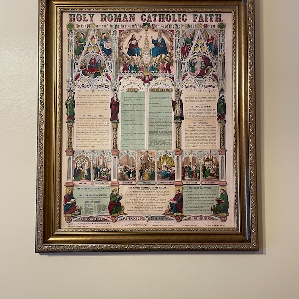 Holy Roman Catholic Faith 1870 Art Print - Bible Verses Poster ...