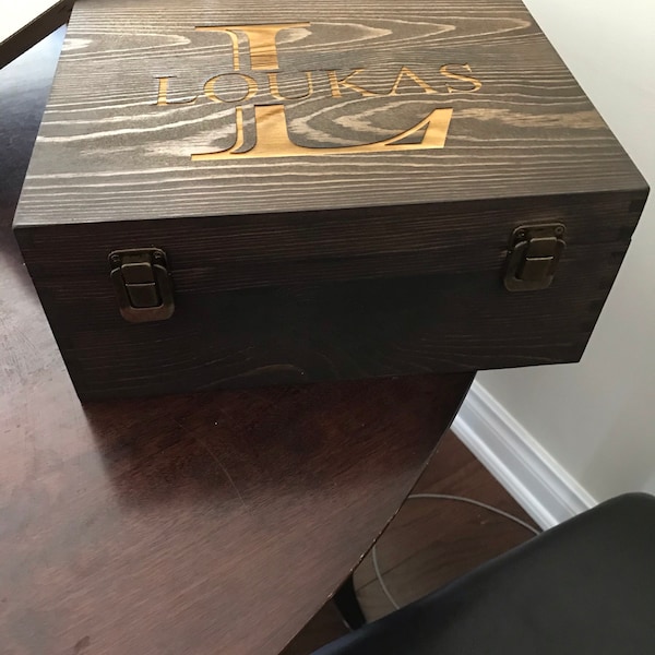 Personalized Wooden Gift Box, Engraved Name Box, Wooden Keepsake Box ...