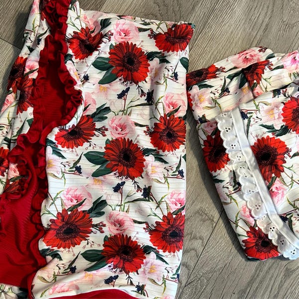 WAVED Red RIB KNIT Rib Knit Stretchy Fabric Rib Fabric Fabric by the ...