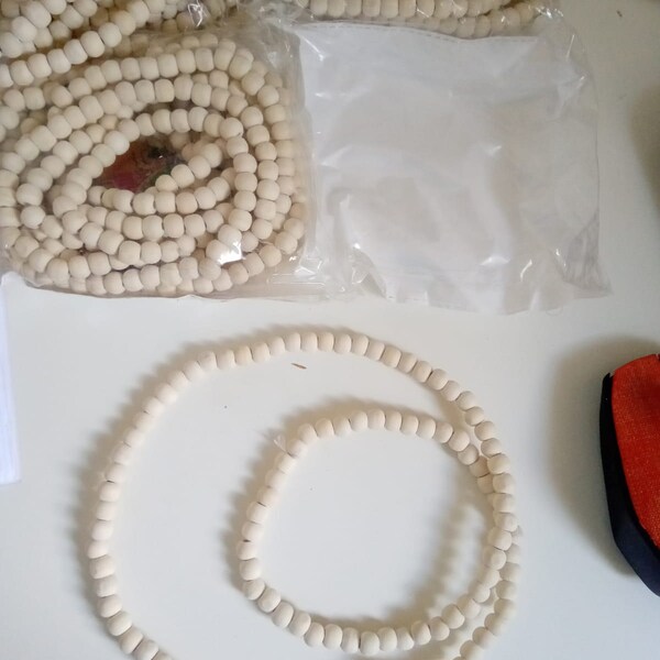 Neem Round Beads 20 Pcs Hand Carved in Vrindavan 20 Necklaces Wood Bead ...