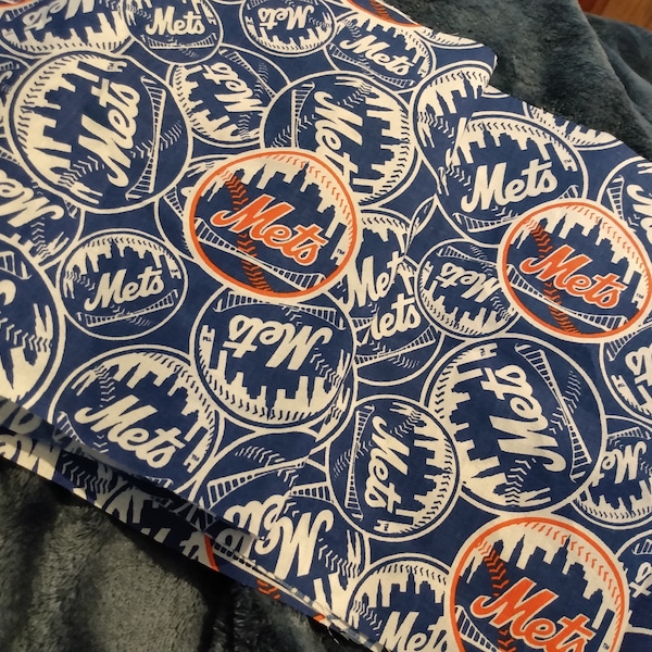New York Mets Fabric 100% Cotton Officially Licensed - Etsy
