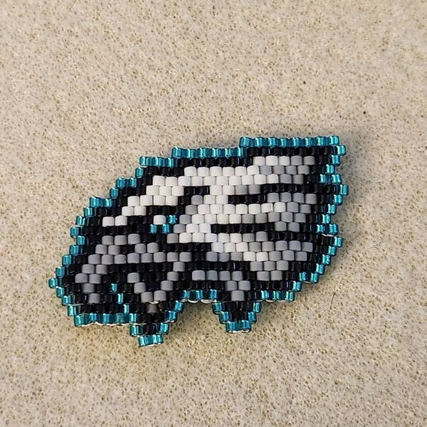 NFL Brick Stitch Pattern Football Earring Pattern Miyuki Delica Brick ...