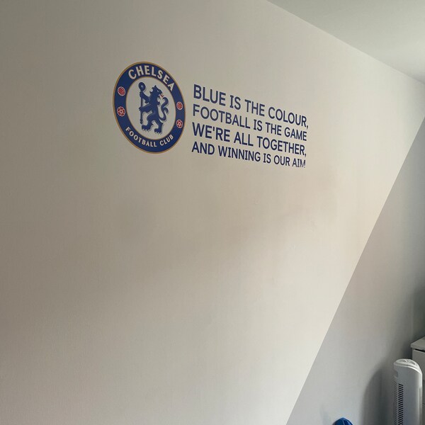 Chelsea Football Club - Crest & 'blue is the Colour' Song Wall Mural - Etsy