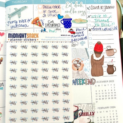 Sick Day Planner Sticker Tissue Box Icon Stickers Rest and Self Care ...