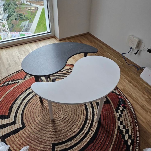 Wood Modern Coffee Table,ying Yang Table,tea Table, Comma Table, Double ...