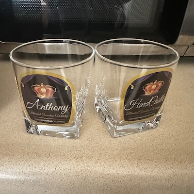 Personalized Royal Apple Whiskey Glasses, Custom Crown Whiskey Tumblers ...