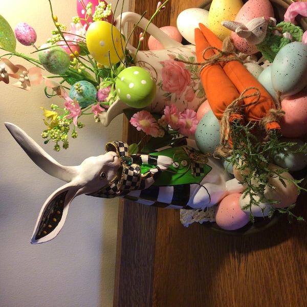 Alice in Wonderland White Rabbit Wreath, White Rabbit Wreath, Easter ...