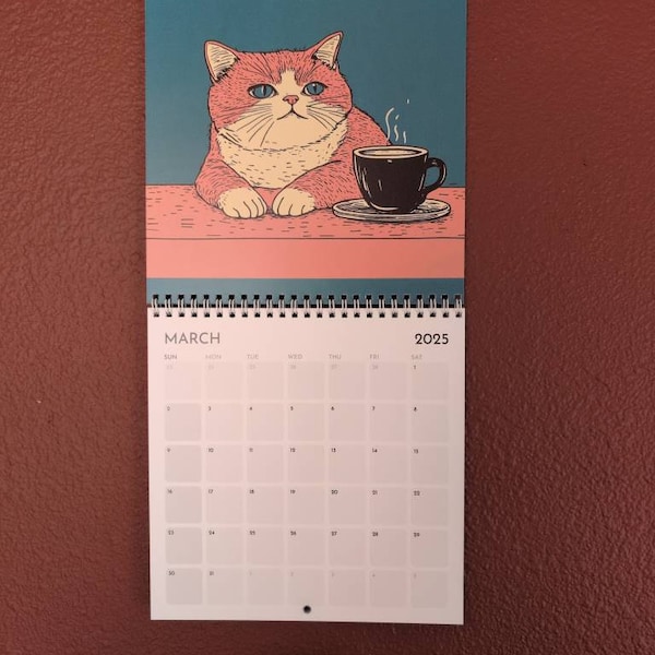 Cats Chillin' With Books 2026 Wall Calendar, Funny Cat Calendar Gift ...