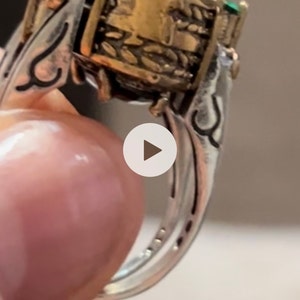 Men's Black Onyx Square Stone Handmade Silver Ring, Classic Style ...