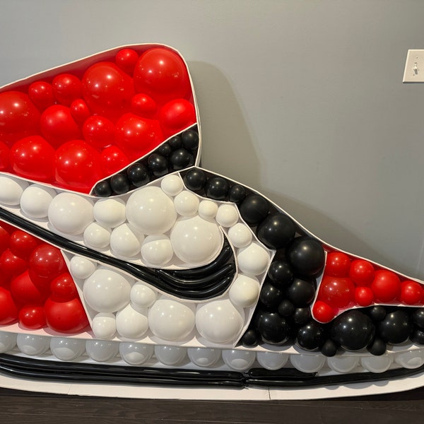 Sneaker From Balloons, Shoe Mosaic From Balloons, Decor Ideas, Mosaic ...