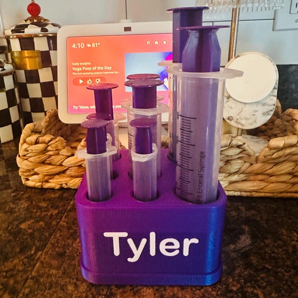 Custom Syringe Holder/drying Rack Made to Order. Customized With Your ...