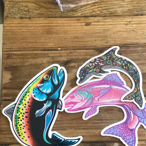 Black Flower Dolphin Sticker Printed Digital Vinyl Vehicle Beach Decal ...