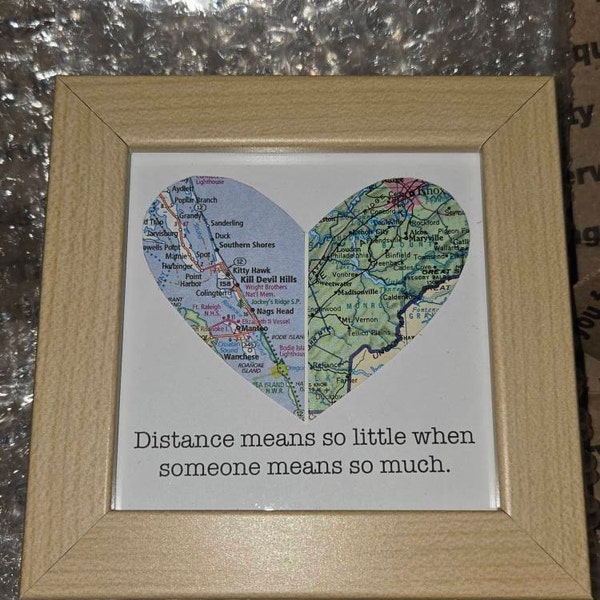 Graduation Gift for Graduate Personalized Map Heart Framed - Etsy