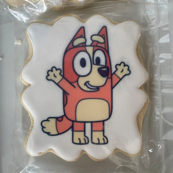 1 Dozen Bluey Themed Sugar Cookie - Etsy
