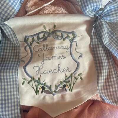 Monogrammed Simple Bow Burp Cloth or Bib - Etsy