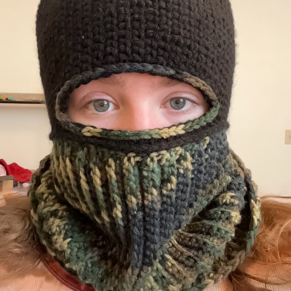 Convertible Knit Balaclava Hat Pattern: 2-in-1 Beanie Ski Mask (PDF ...