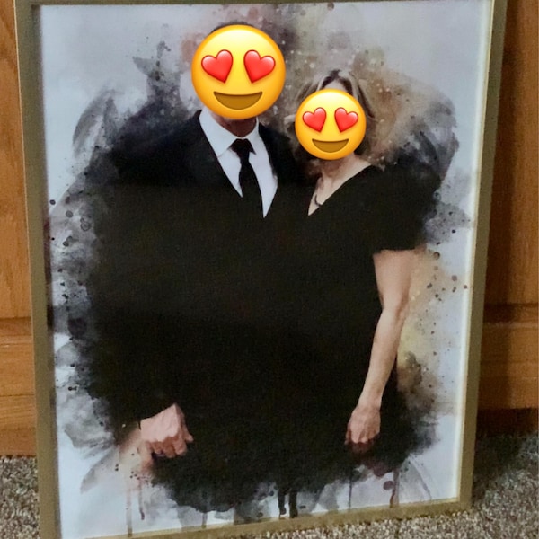 Loss of Grandmother Mother Watercolor Custom Portrait From Photo, in ...
