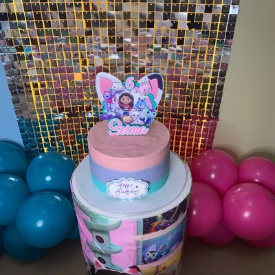 Personalised Gabby Dollhouse Cake Topper 3D With Name and Age - Etsy UK