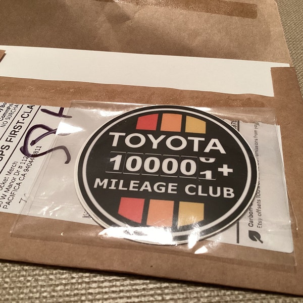 Toyota High Mileage Club Vinyl Decal: 4WD, 4X4 Car Sticker - Etsy
