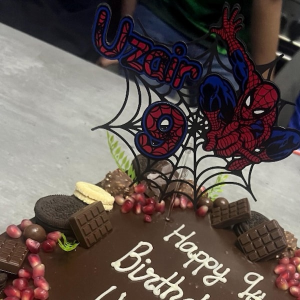 Spin - Spidey Inspired Cake Topper, Print at Home, DIY, Last Minute ...