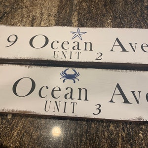 Beach Address Sign, Palm Tree Address Sign, Custom Wood Address Sign ...