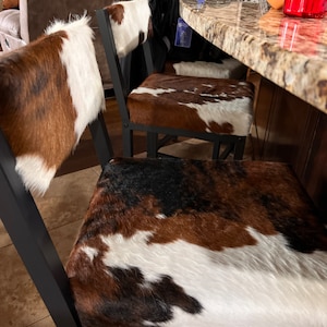 Cowhide Bar Stools / Cowhide Counter Stool Adjustable Height - Etsy