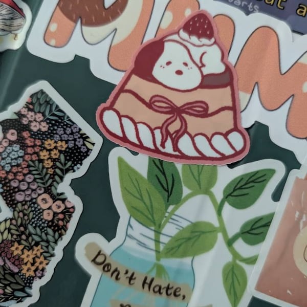 Strawberry Buddy Vinyl Sticker | Waterproof, Cute Stickers, Laptop ...