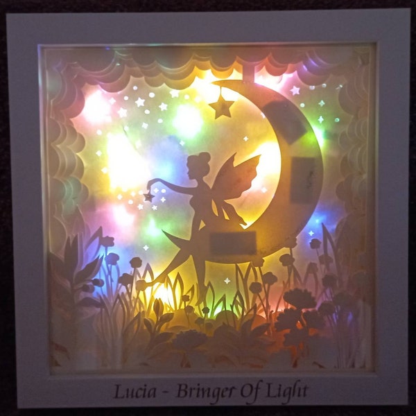 Fairy Moon Shadow Box - Fairy Lightbox SVG for Cricut Projects, Paper ...