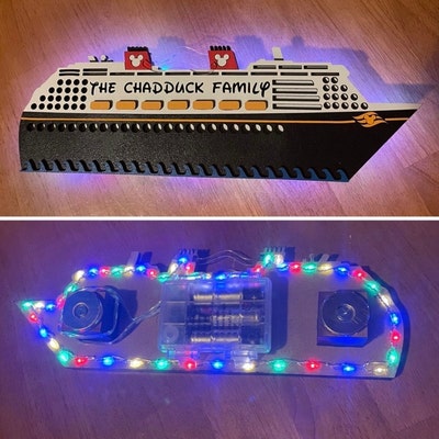 Customized Disney Cruise Wooden Light up Ship Magnet - Etsy