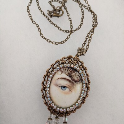 Black Gargoyles Necklace Black Filigree Chain Faceted Deep Red - Etsy