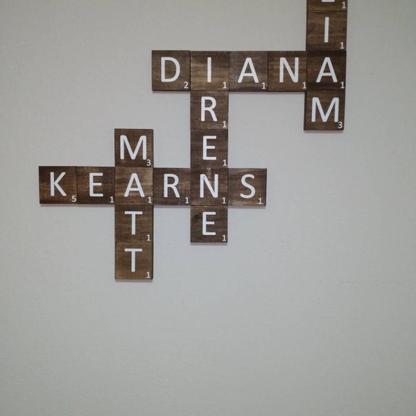 Scrabble Tiles, Wall Letters, Scrabble Wall Art, Wood Scrabble Letters ...