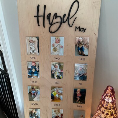 One Year of Baby First Birthday Sign First Birthday Display Milestones ...