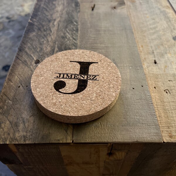 Personalized Coasters, Set of 4 - Cork Coasters - Custom Coasters ...