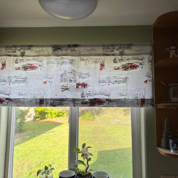 Nautical Coastal Beach Cottage Valance With, Lighthouse, Anchors ...