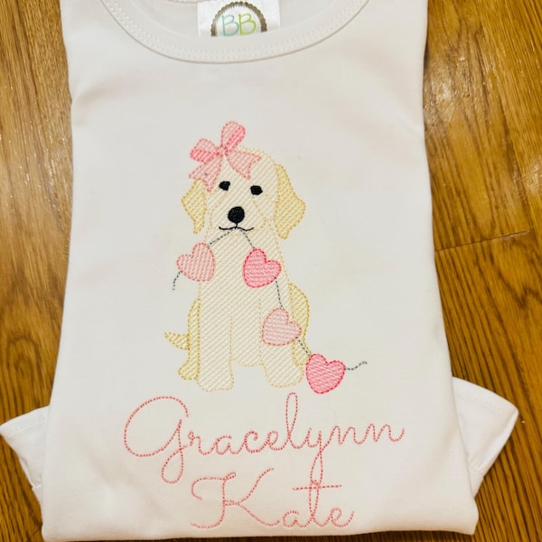 Goldendoodle With Bow Sketch Embroidery Design, Doodle Girl Embroidery ...