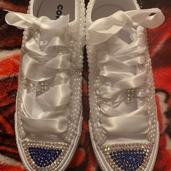 Breast Cancer Bling Rhinestone Converse - Etsy