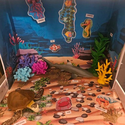 Printable Shoebox Diorama Kit. Create a Forest Habitat. Paper Craft for ...