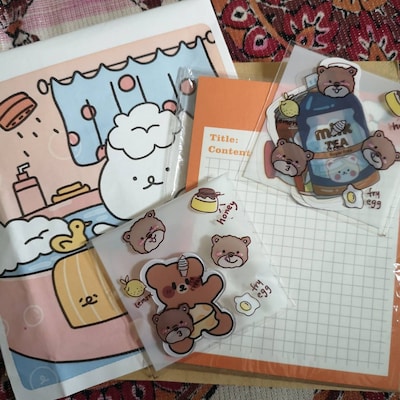 Cute Kawaii Sticker Pack Laptop, Phone, Water Bottle Stickers, Various ...