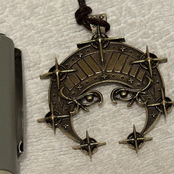 Brass Pendant Fantasy Selune Symbol - Etsy