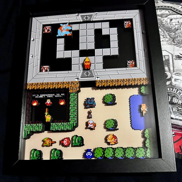 The Legend of Zelda - NES Game - 3D Shadow Box! - Etsy