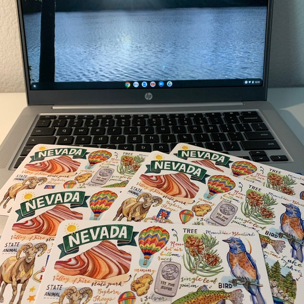 Nevada State Postcard. - Etsy