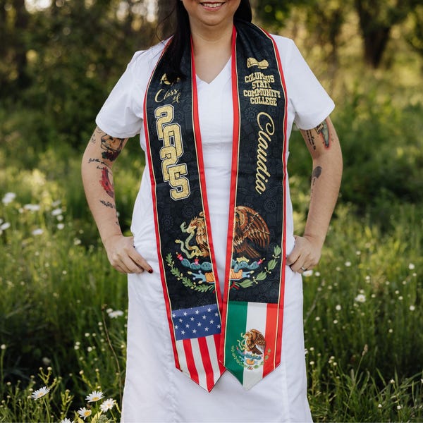 Personalized African American Graduation Sash, African Flag Grad Sash ...