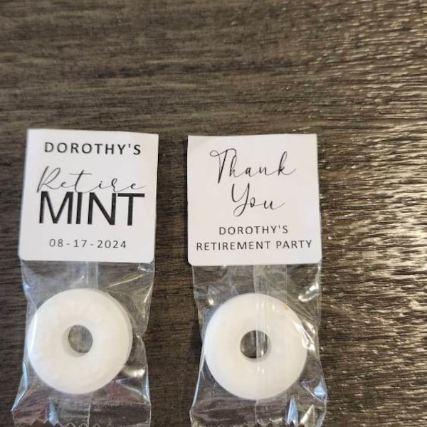 SET OF 60 - Retirement Gifts Retire Mint Life Savers Mints for Women ...