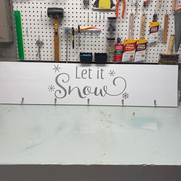 Let It Snow With Snowflakes Winter Christmas Holiday Vinyl Lettering ...