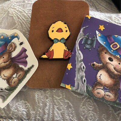 Dickens the Duck Hard Enamel Pin lillbits Creations - Etsy