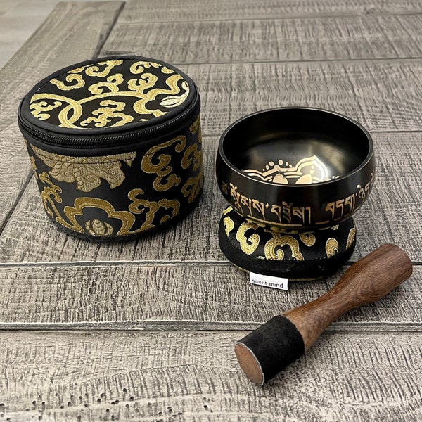Tibetan Singing Bowl Set – Authentic Hand-tuned Sound Bowl – Perfect for Meditation Yoga ...